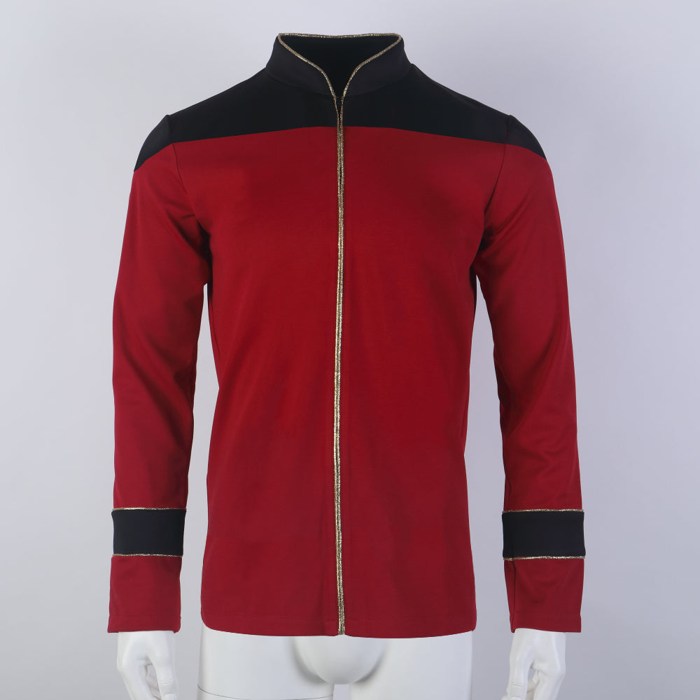 Star Trek The Next Generation TNG Admiral Tunic Uniforms Red Gold Men ...